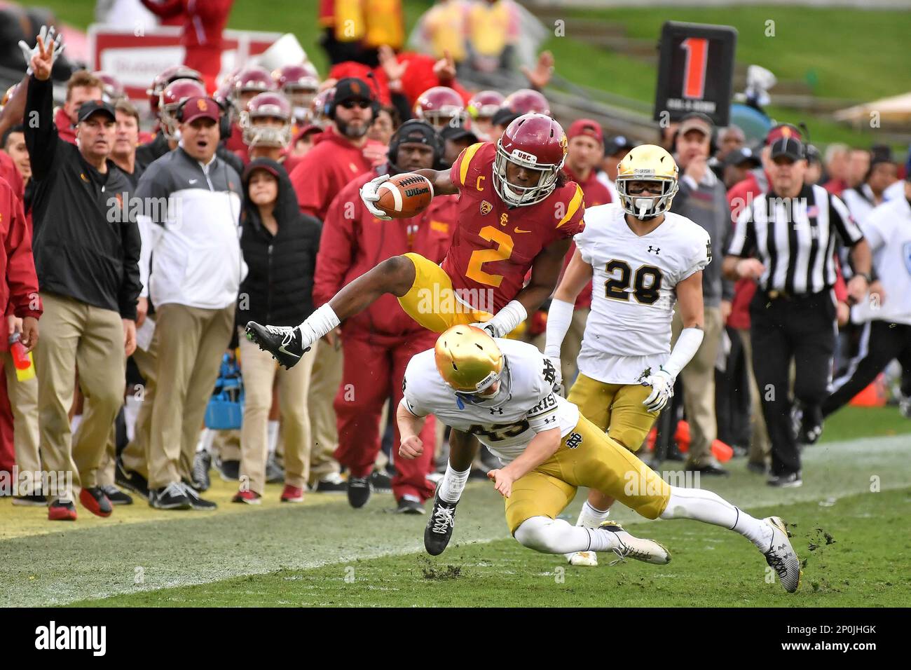 November 26, 2016 Los Angeles, CA.USC Trojans Adoree' Jackson #2 takes ...