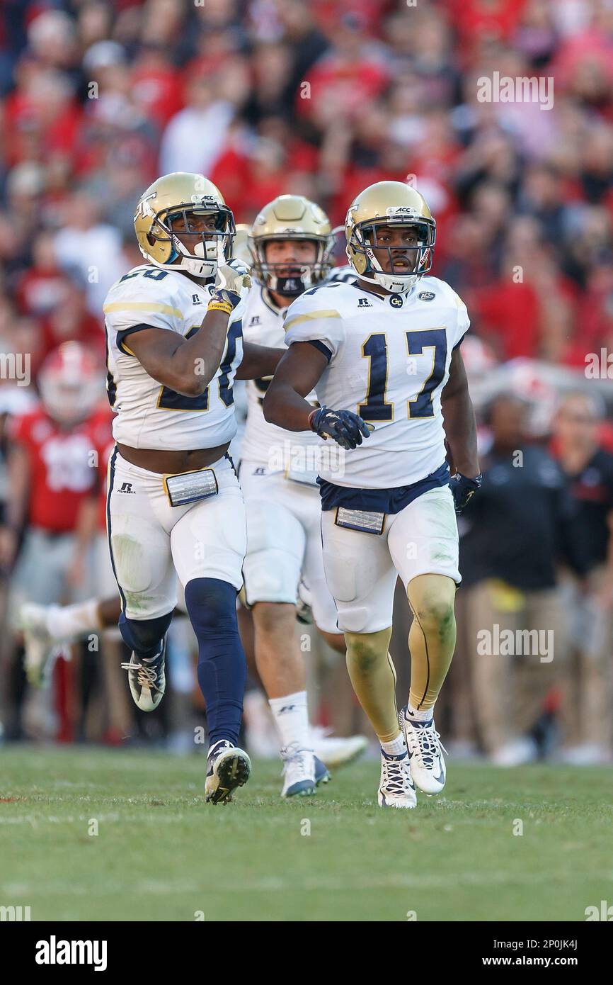 Georgia Tech Yellow Jackets defensive back Lawrence Austin (20) and ...