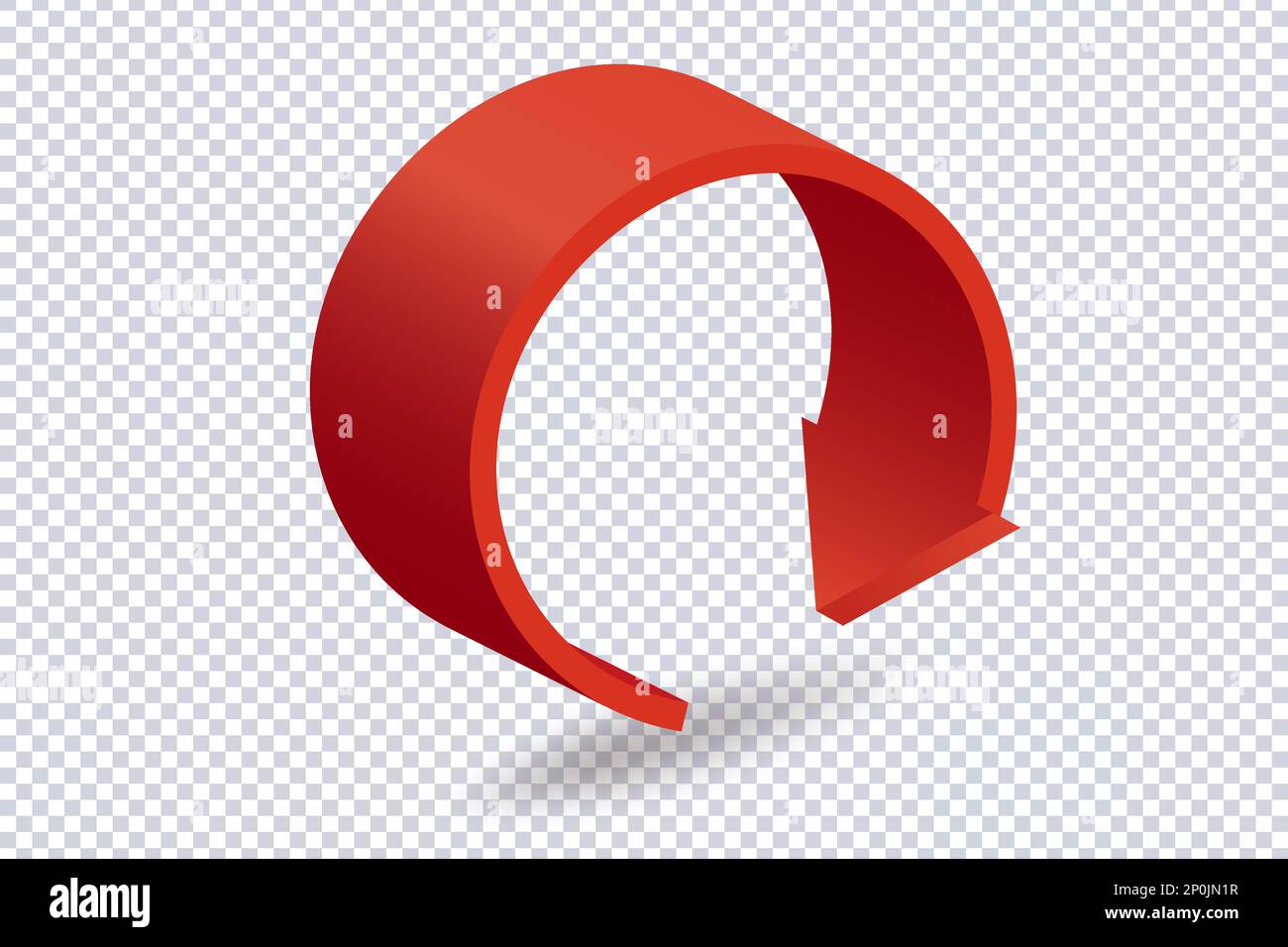 Abstract Curved Red Arrow. Market movements creative concept charts ...