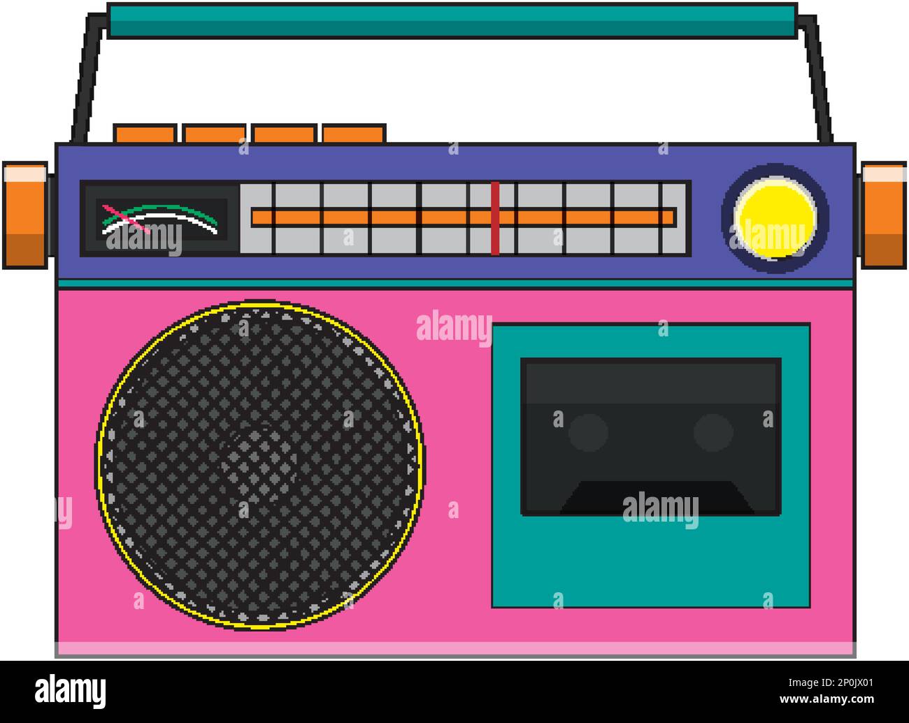 Retro radio on white background illustration Stock Vector Image & Art ...