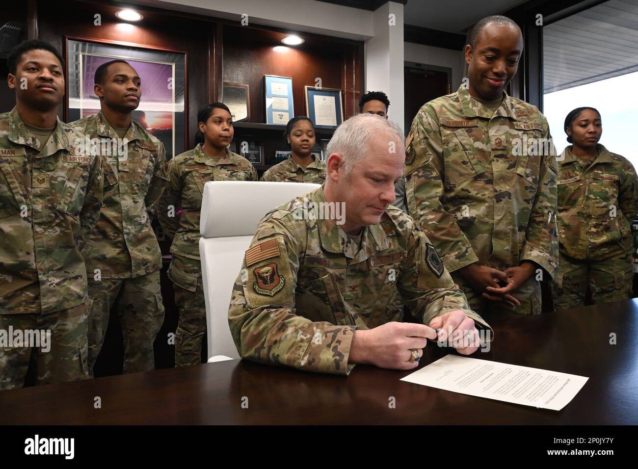 Colonel Daniel Diehl, 509th Bomb Wing Commander, and Chief Master Sgt ...