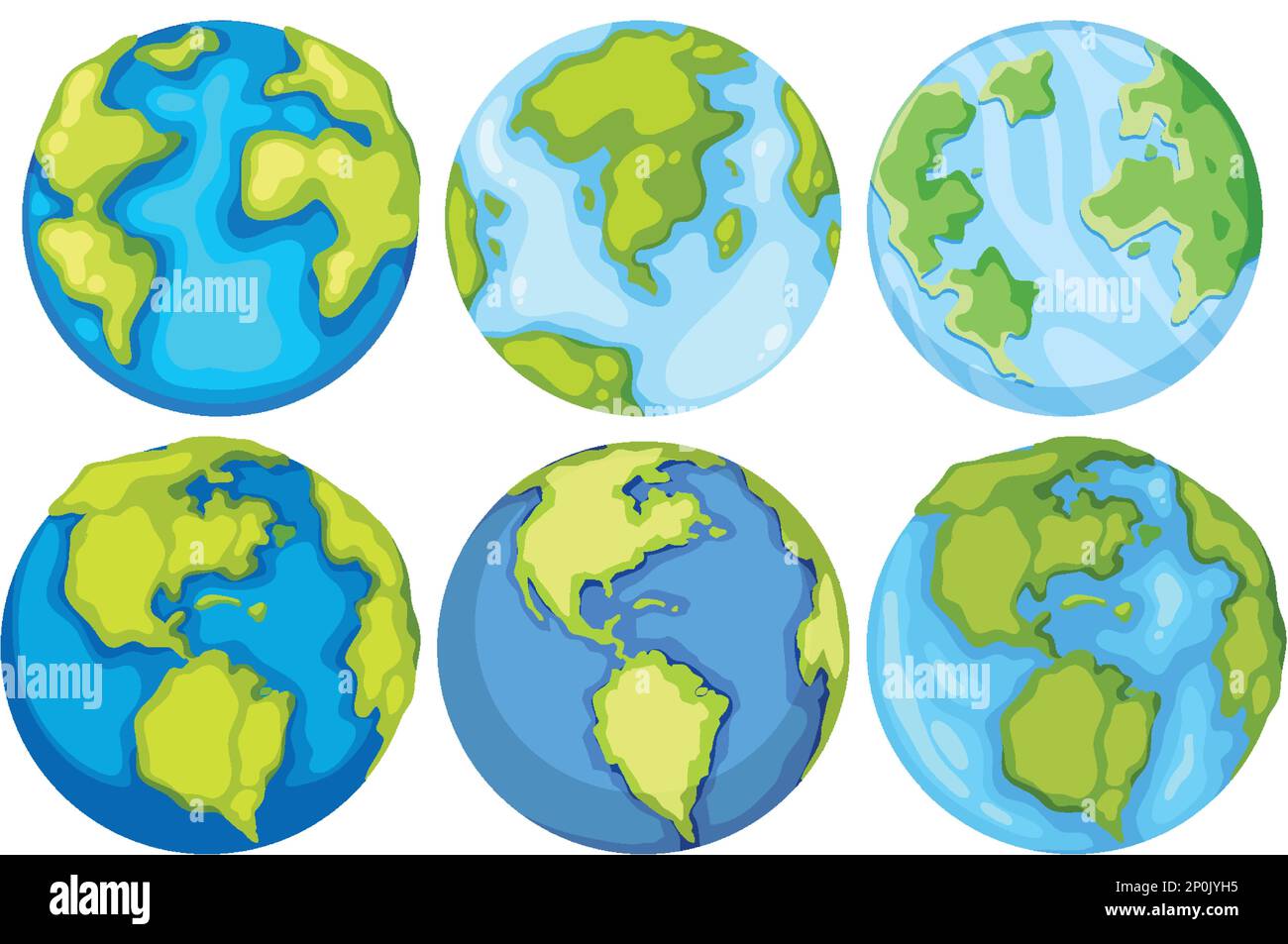 Earth globe planets collection illustration Stock Vector Image & Art ...