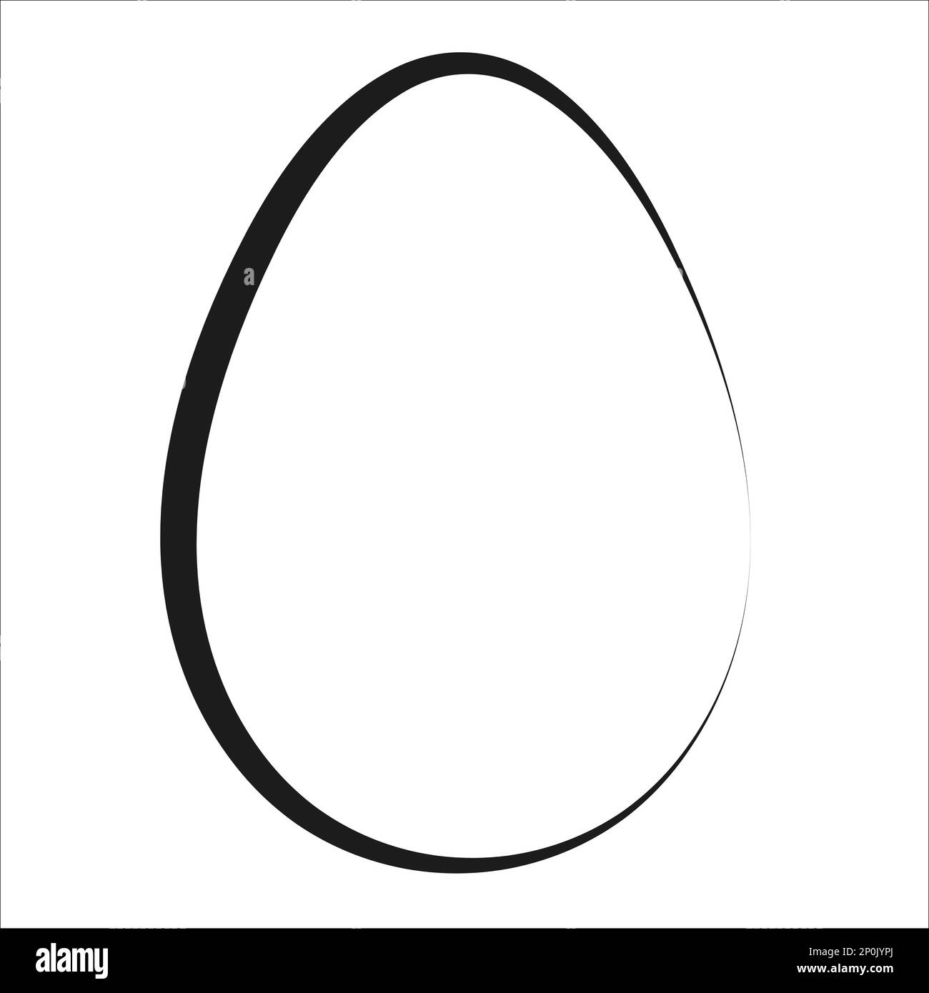 Egg shape icon, easter egg silhouette vector outline Stock Vector Image & Art - Alamy