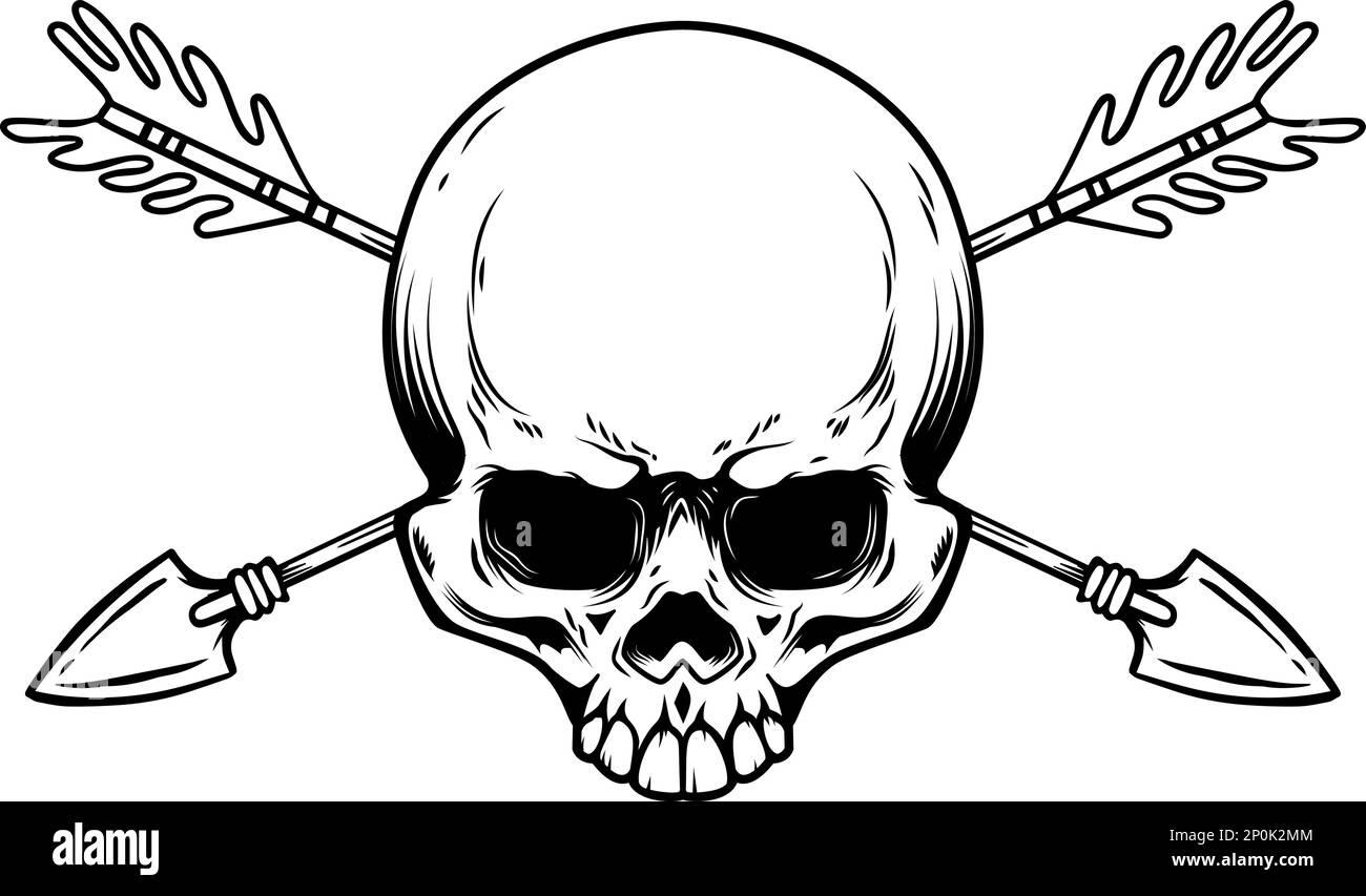 Death with arrow skeleton Black and White Stock Photos & Images - Alamy