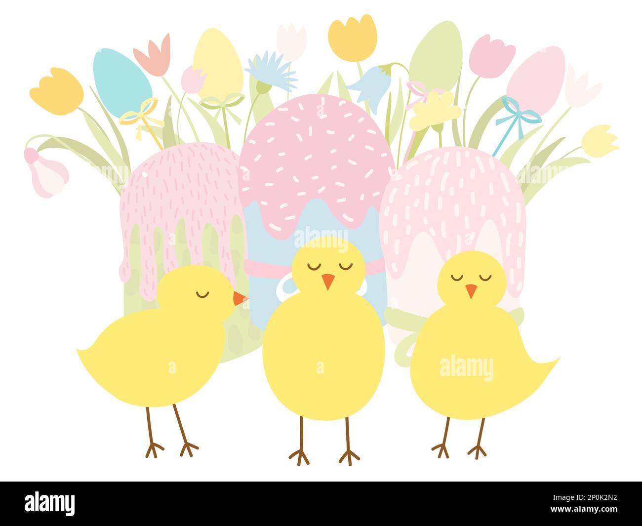 Colorful spring bouquet Stock Vector Images - Alamy