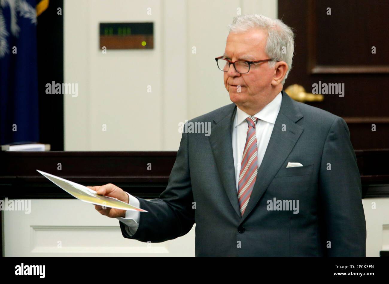 Defense attorney Andy Savage speaks during the murder trial of former ...