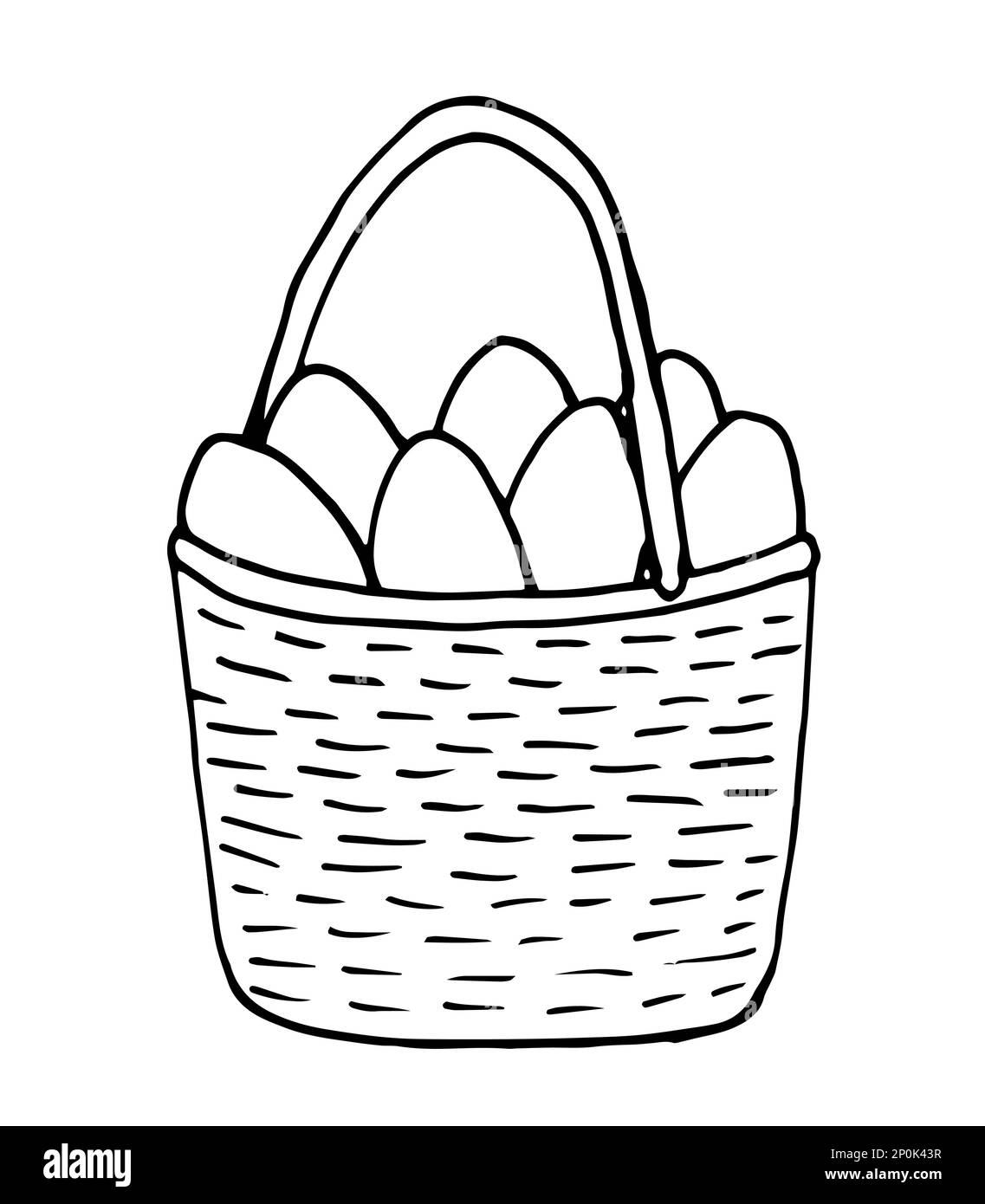 Egg basket icon Black and White Stock Photos & Images - Alamy
