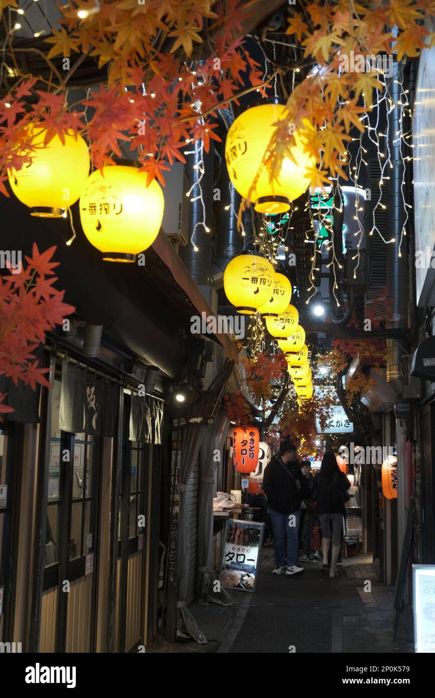 Night time in Tokyo, Japan Stock Photo - Alamy
