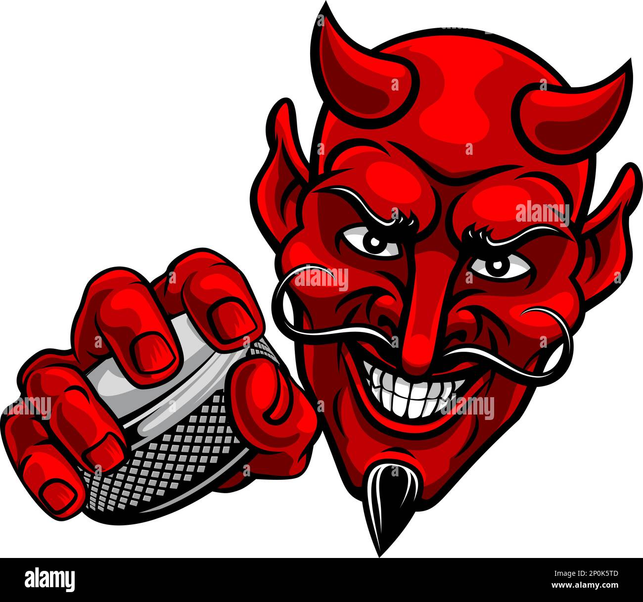 Devil Satan Ice Hockey Sports Mascot Cartoon Stock Vector Image & Art ...