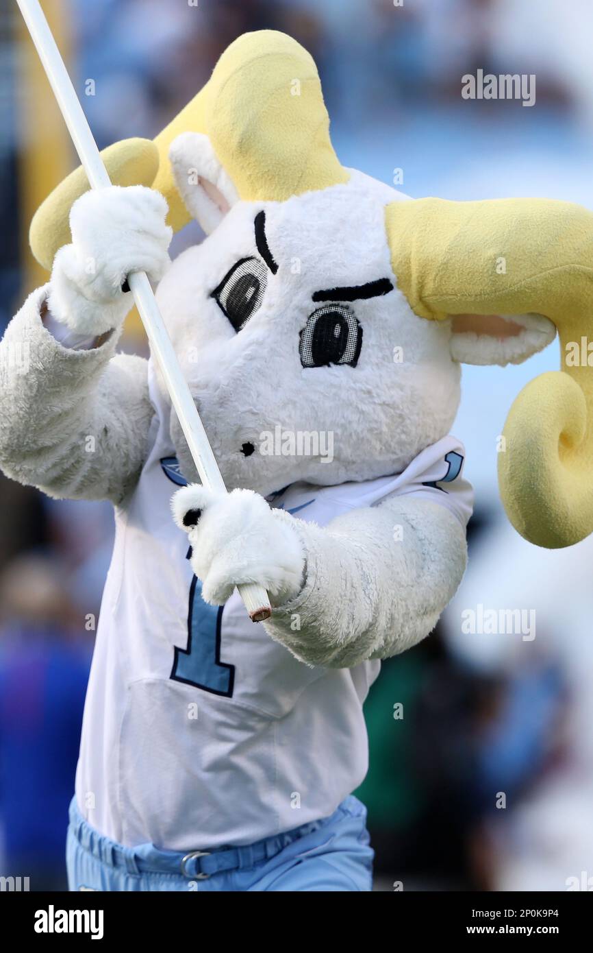CHAPEL HILL, NC - NOVEMBER 19: Rameses, UNC's mascot, leads the team ...