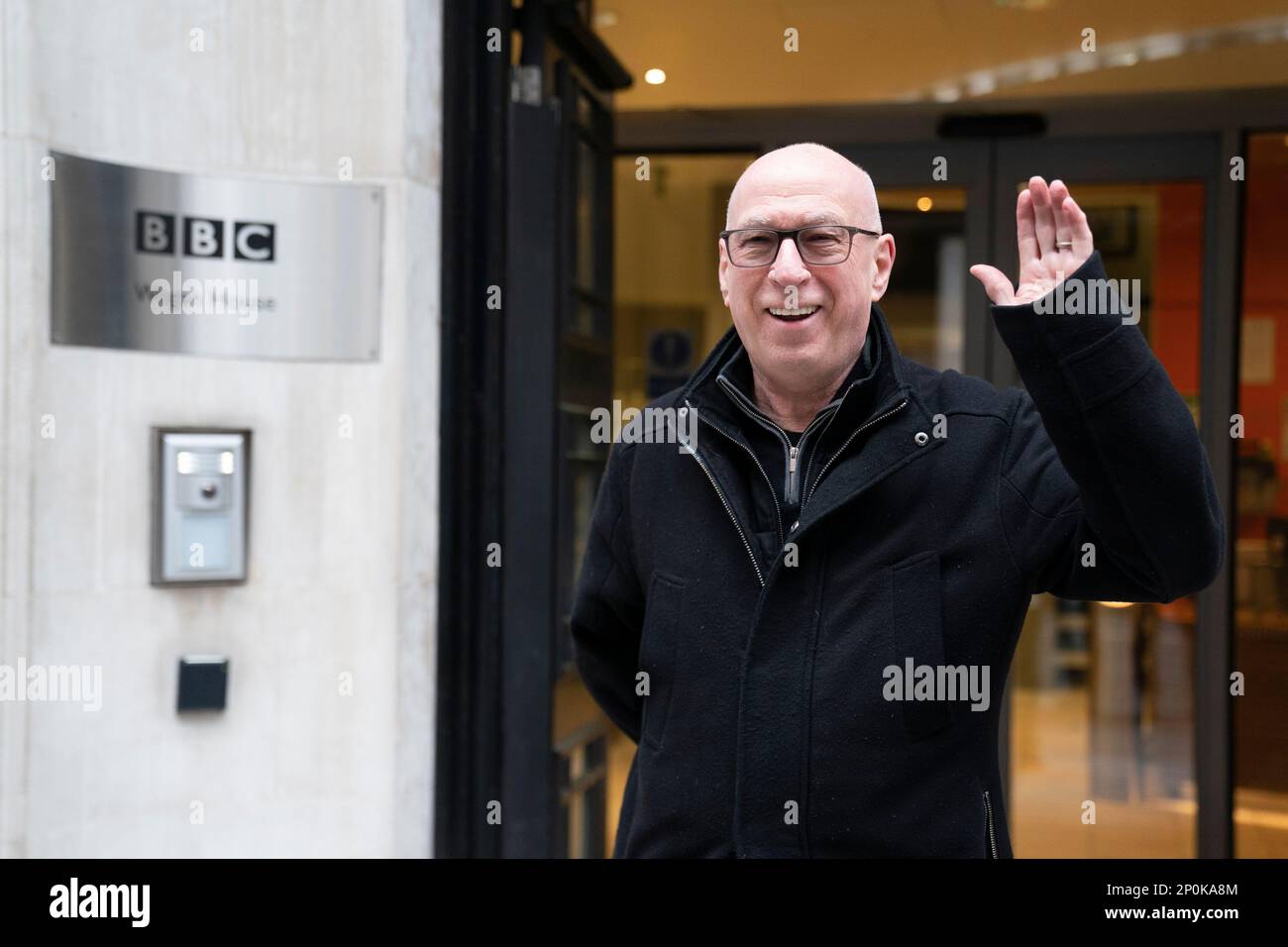 Scottish veteran broadcaster Ken Bruce at BBC Wogan House, London, on his last day presenting ...