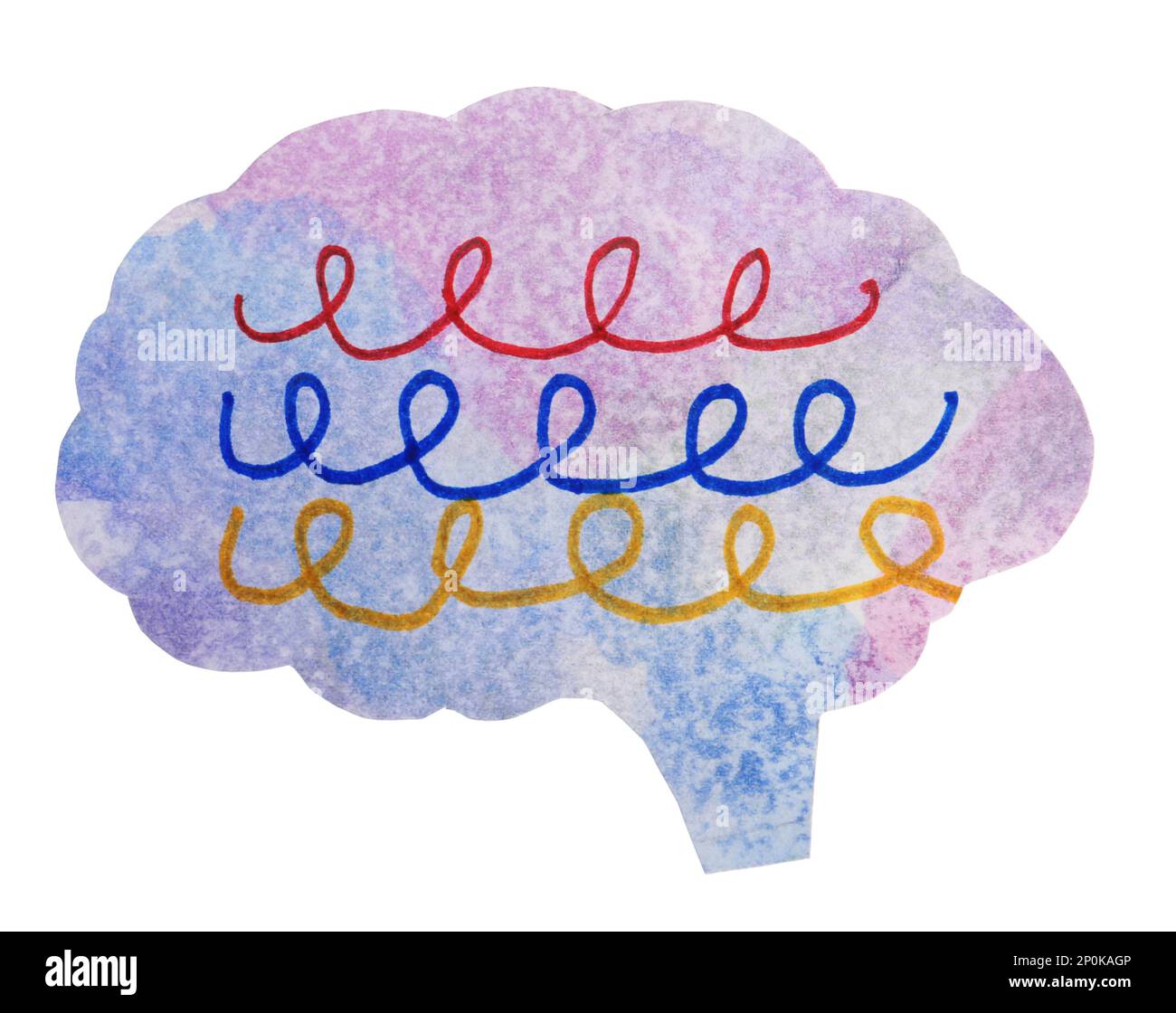 Paper brain cutout on white background. Epilepsy awareness Stock Photo ...