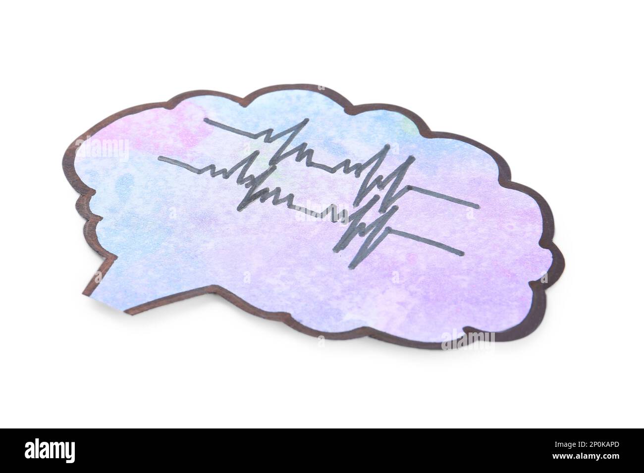 Paper brain cutout on white background. Epilepsy awareness Stock Photo ...
