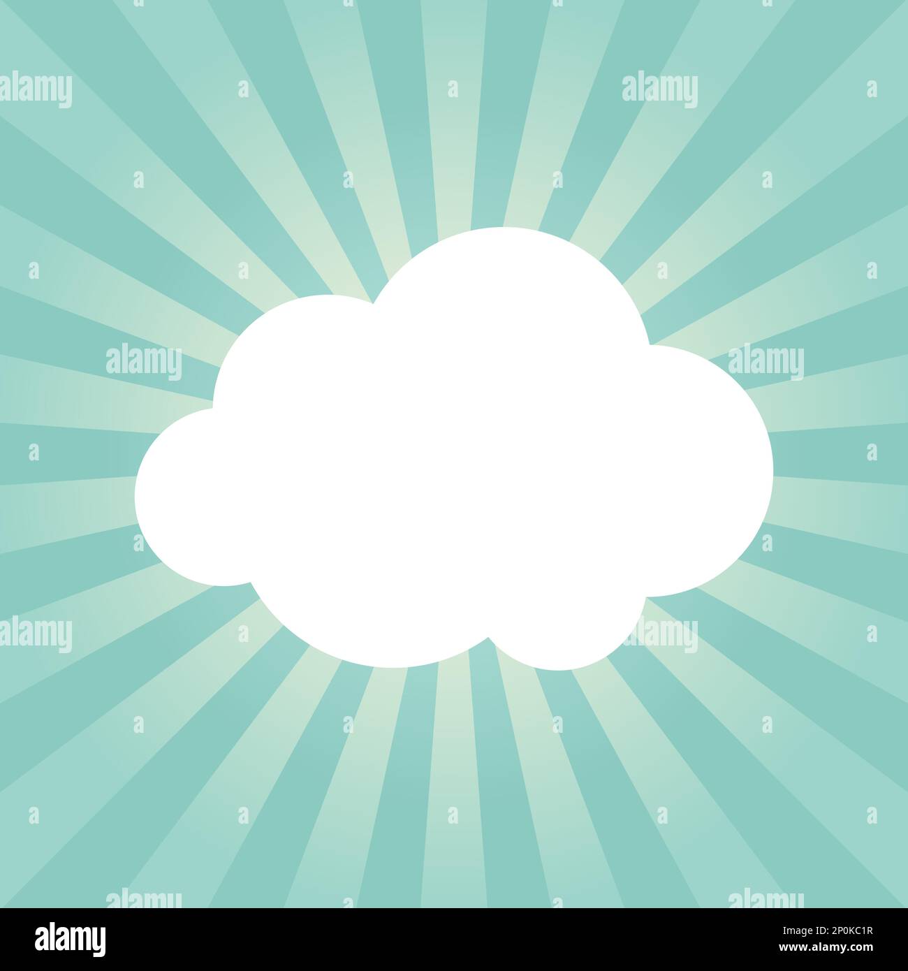 Sunlight retro faded grunge background with white cloud as frame for ...