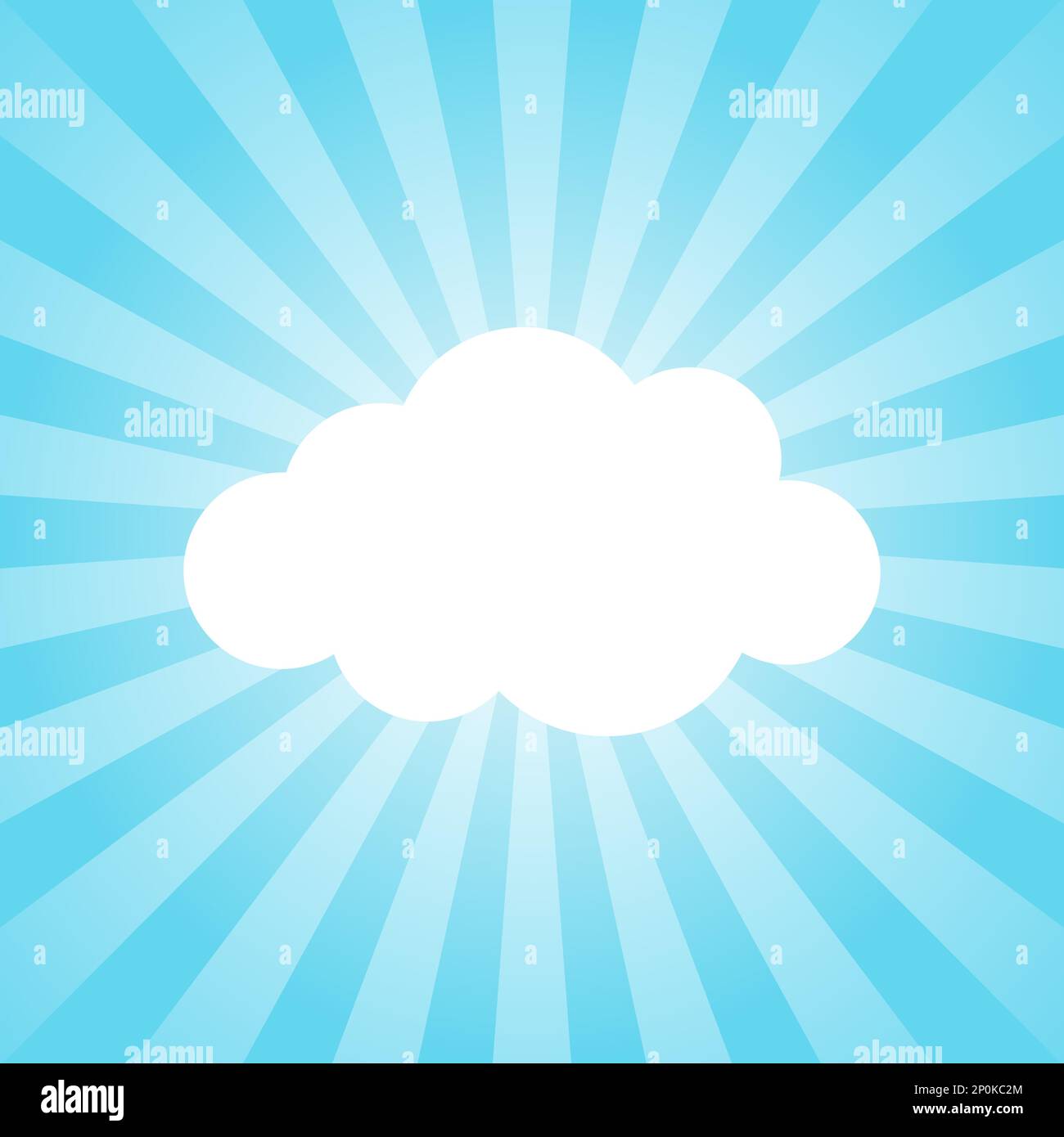 Sunlight Retro Faded Grunge Background With White Cloud As Frame For