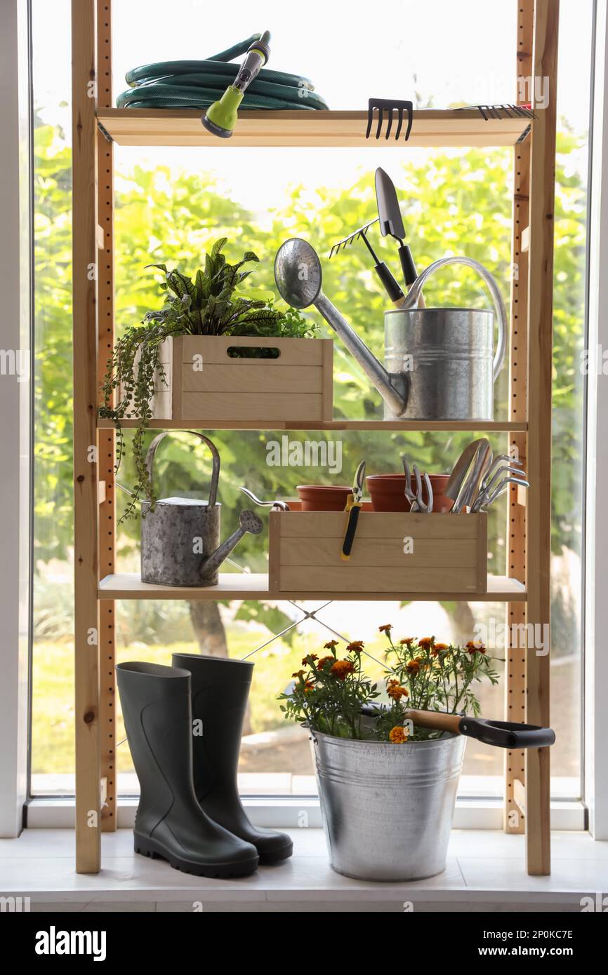 Hose rack hi-res stock photography and images - Alamy