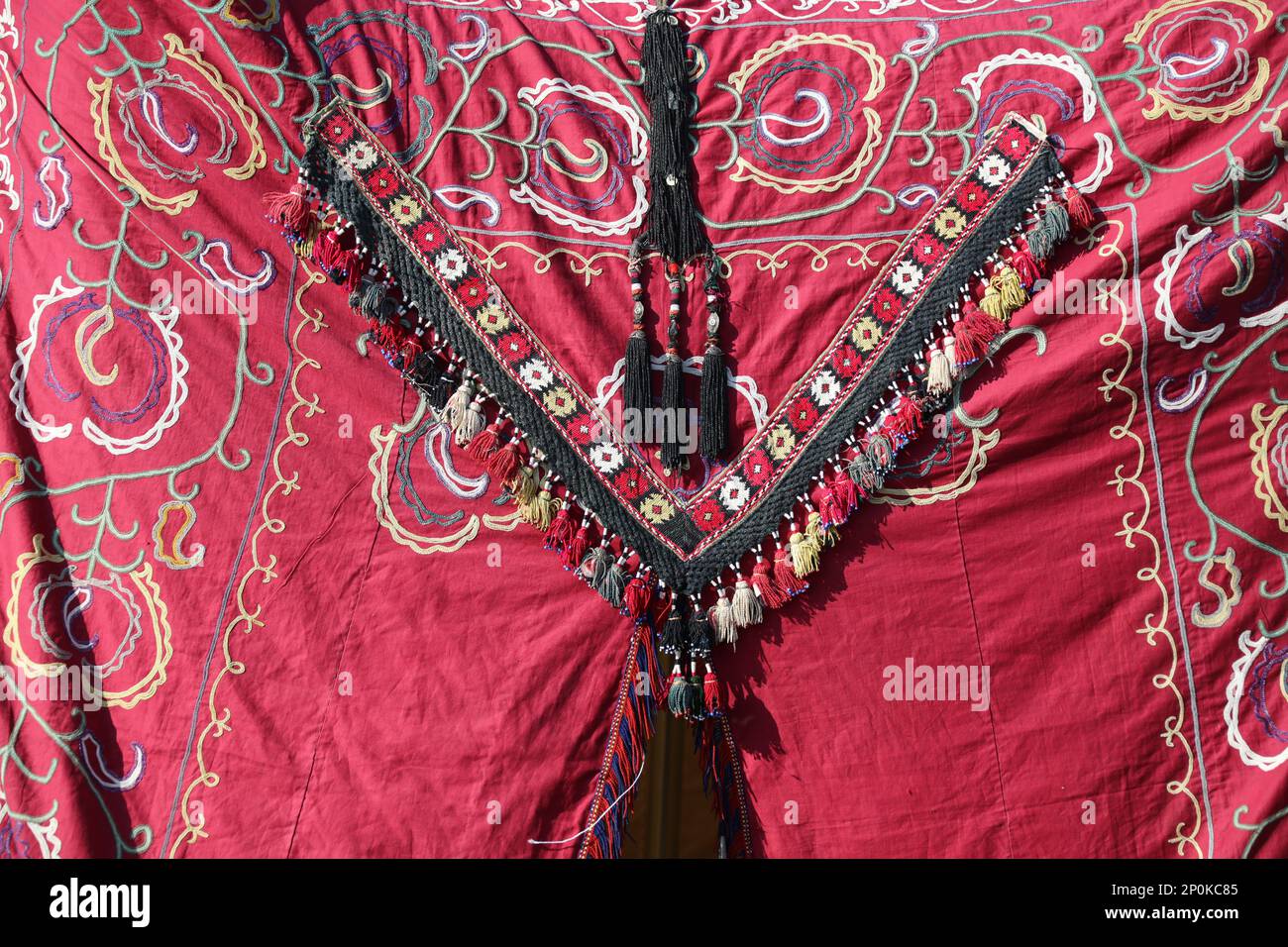 Detail from a tent used by Turkish nomads Stock Photo - Alamy
