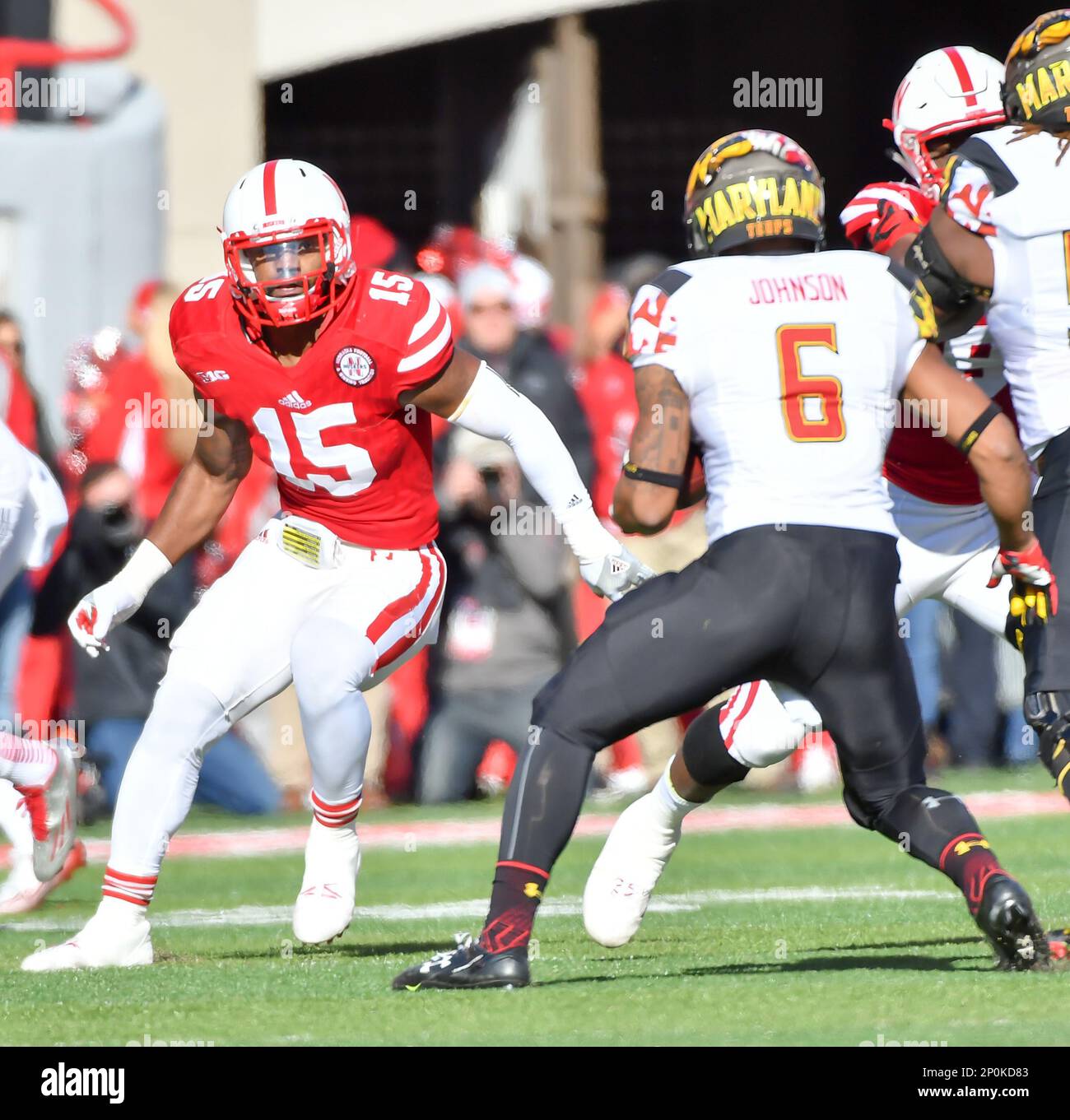 November 19, 2016: Nebraska's Michael Rose-Ivy (15) stares down ...