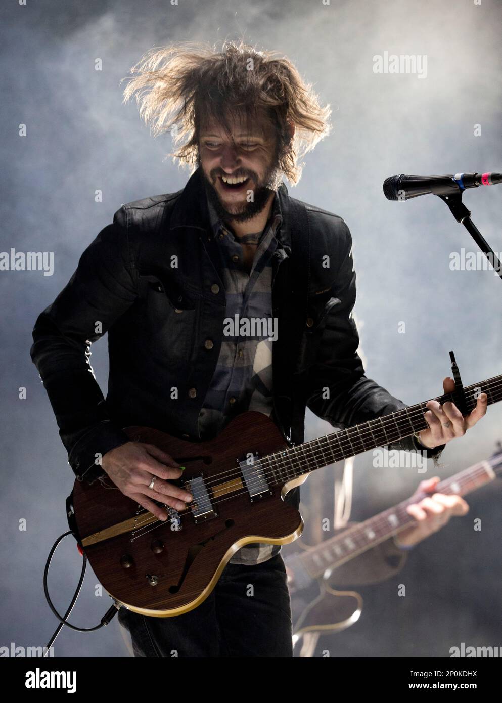Ben Bridwell, lead singer the U.S. Band of Horses, performs at the ...