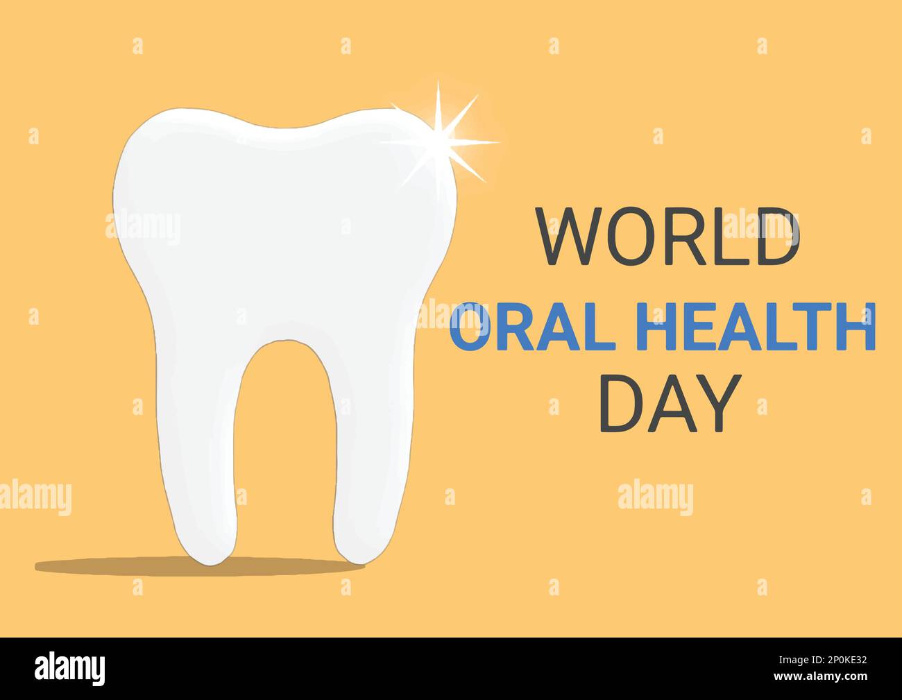A Vector Illustration On The Theme Of World Oral Health Day Stock