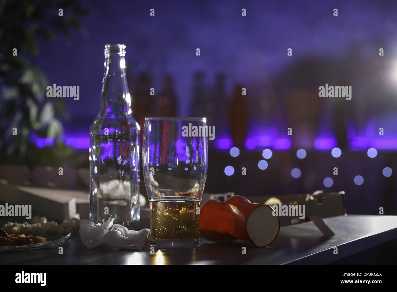 Alcohol mess beer hi-res stock photography and images - Alamy
