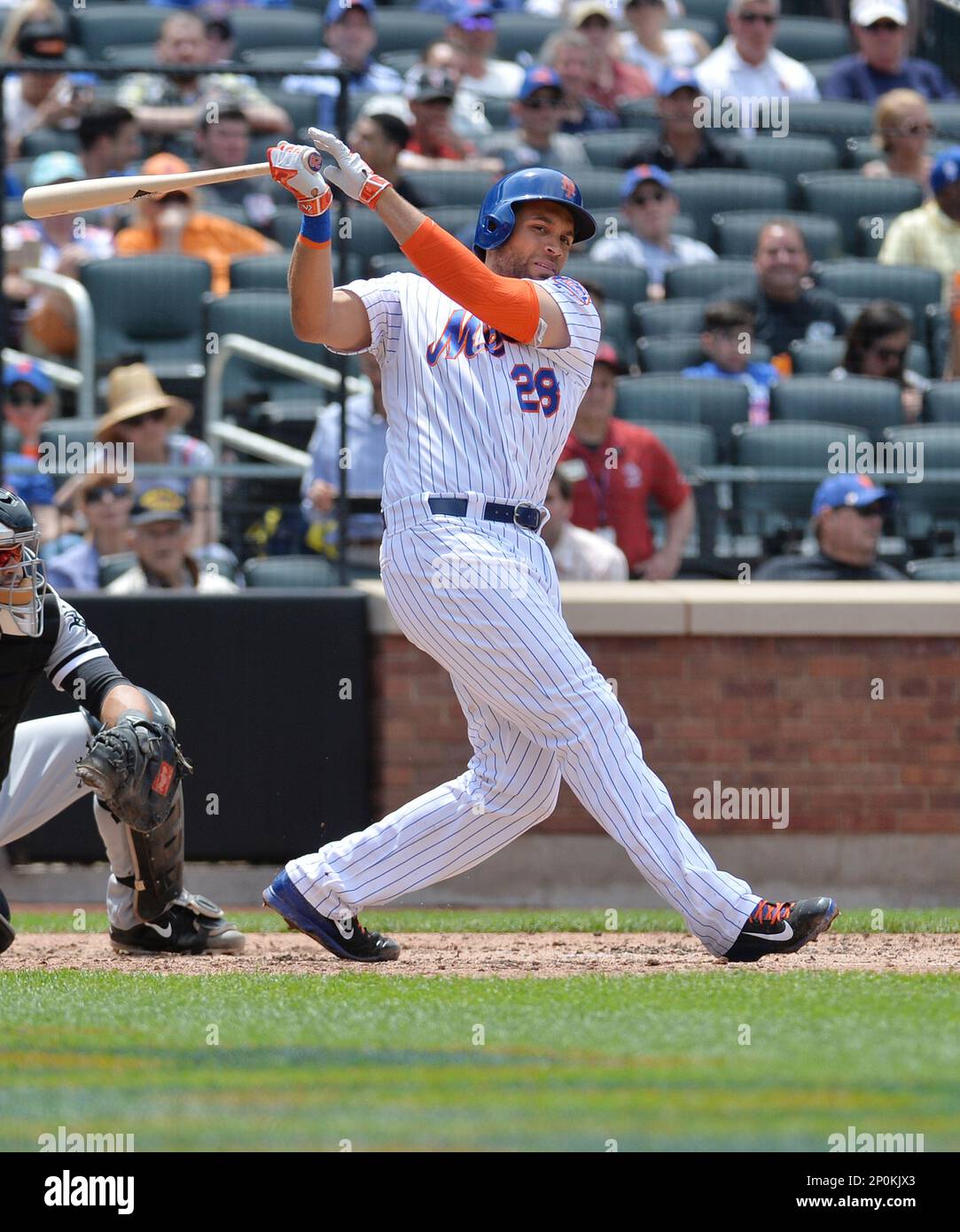 New York Mets infielder James Looney (28) during game against the ...