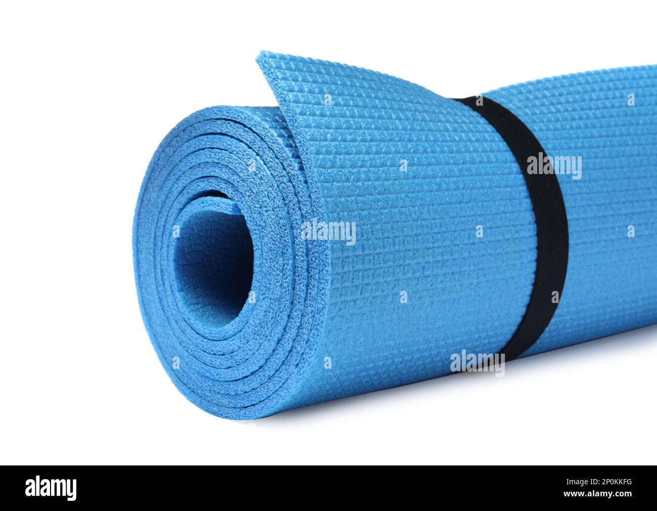 Rolled camping mat on white background, closeup Stock Photo - Alamy