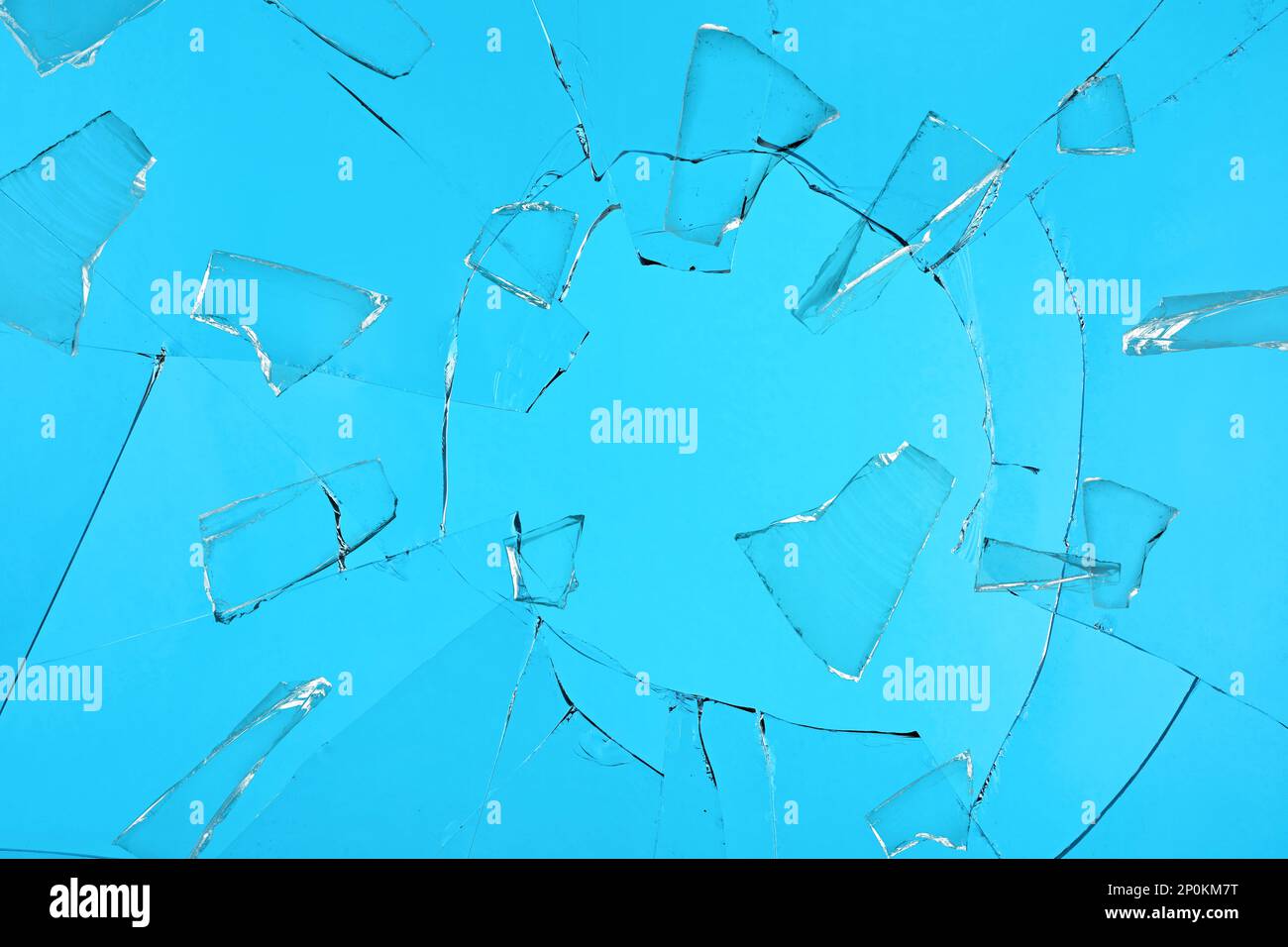 Shattered damaged pieces blue glass hi-res stock photography and images ...