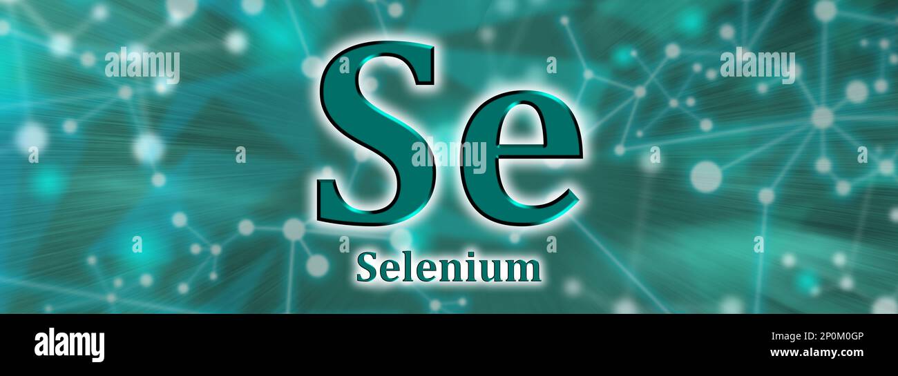 Se symbol. Selenium chemical element on green network background Stock ...