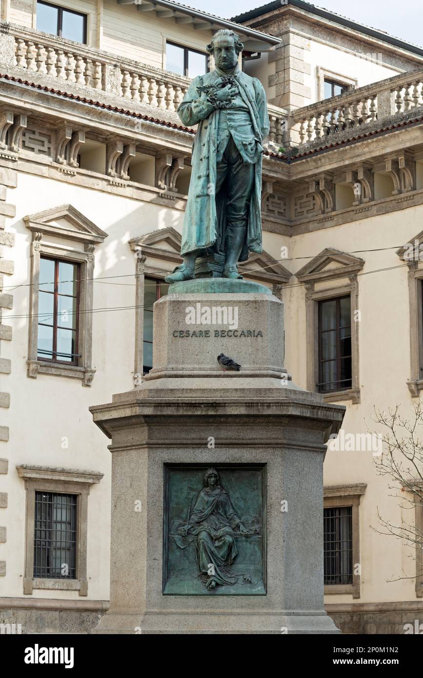 Cesare beccaria statue hi-res stock photography and images - Alamy