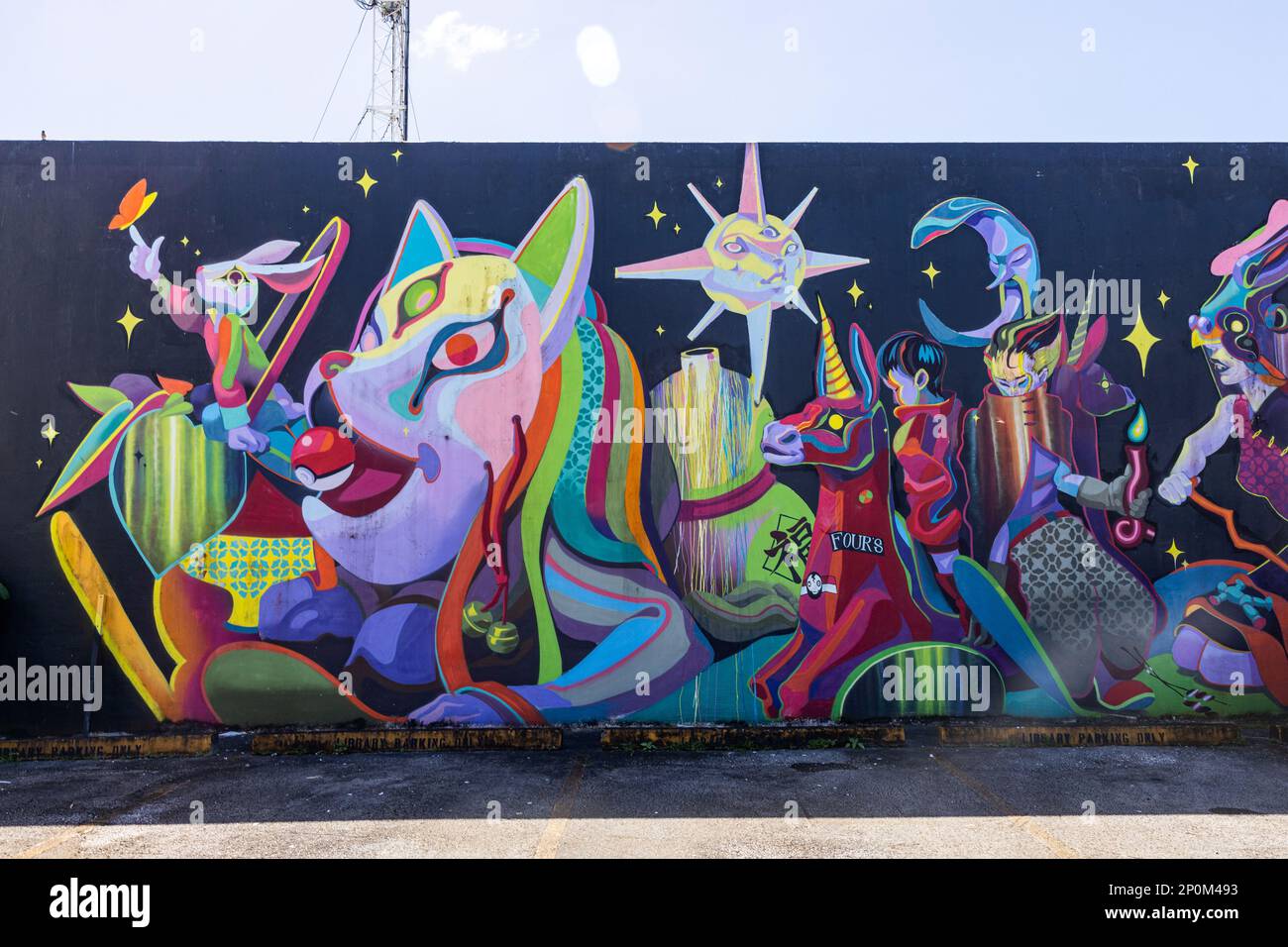 A mural is displayed in the Guam northern Area, Guam, Jan. 18, 2023 ...
