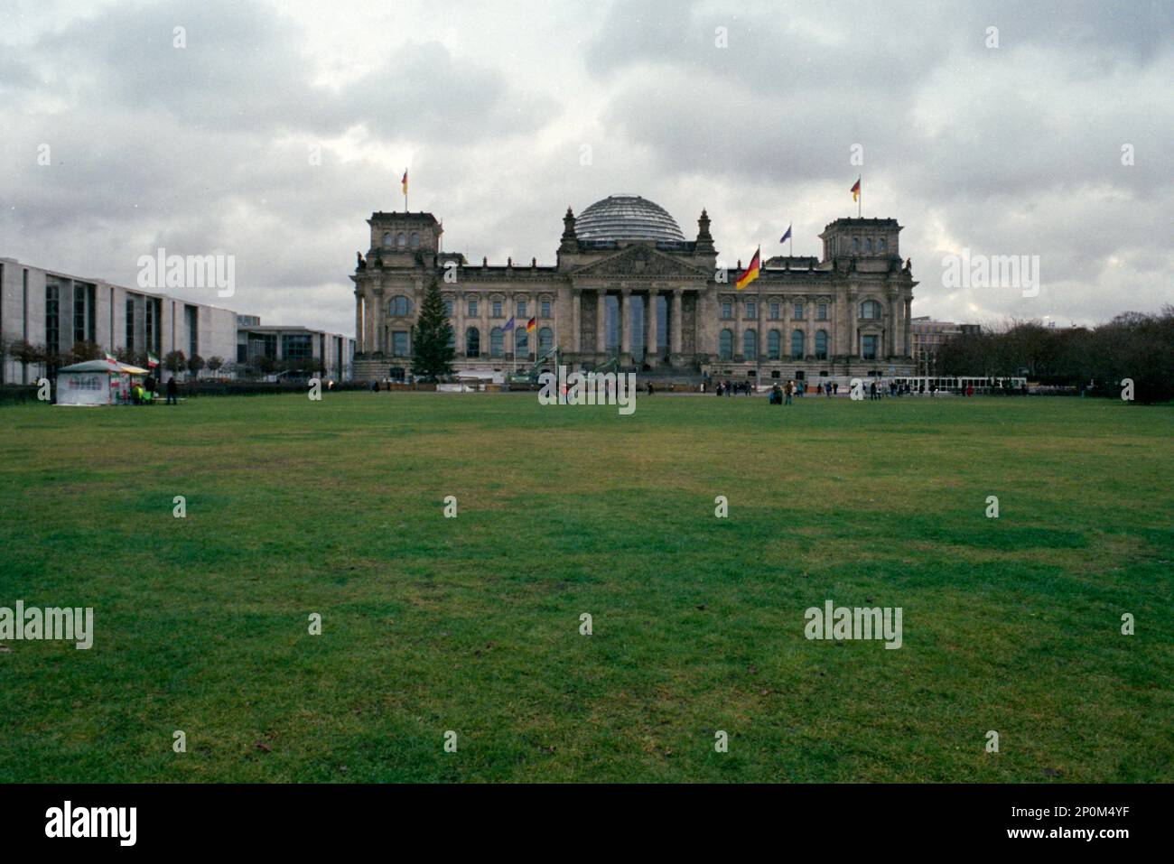 Berlin, Germany. The Reichstag building front view and meadow Stock ...