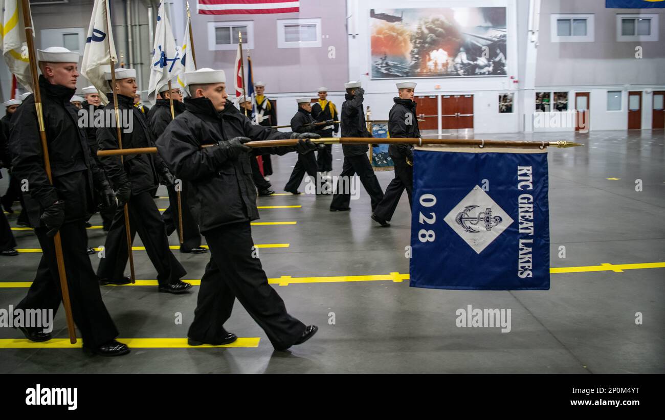 Pass in Review at U.S. Navy Recruit Training Command. More than 40,000 ...