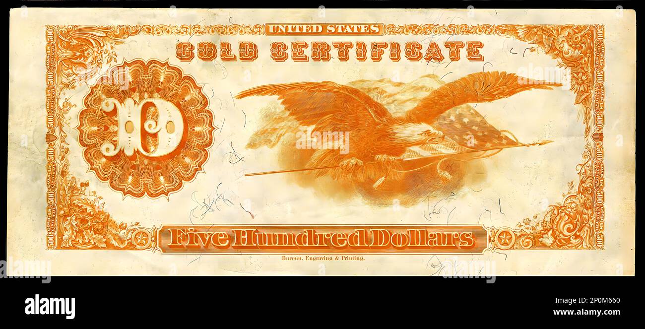 Gold certificate currency hi-res stock photography and images - Alamy