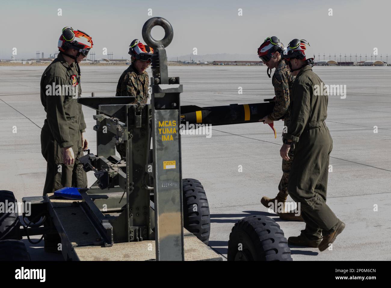 U.S. Marines with Marine Light Attack Helicopter Squadron (HMLA) 167 ...