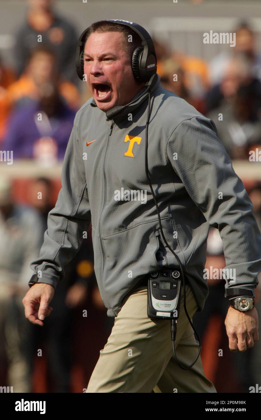 November 12, 2016: Tennessee head coach Butch Jones is seen during the ...