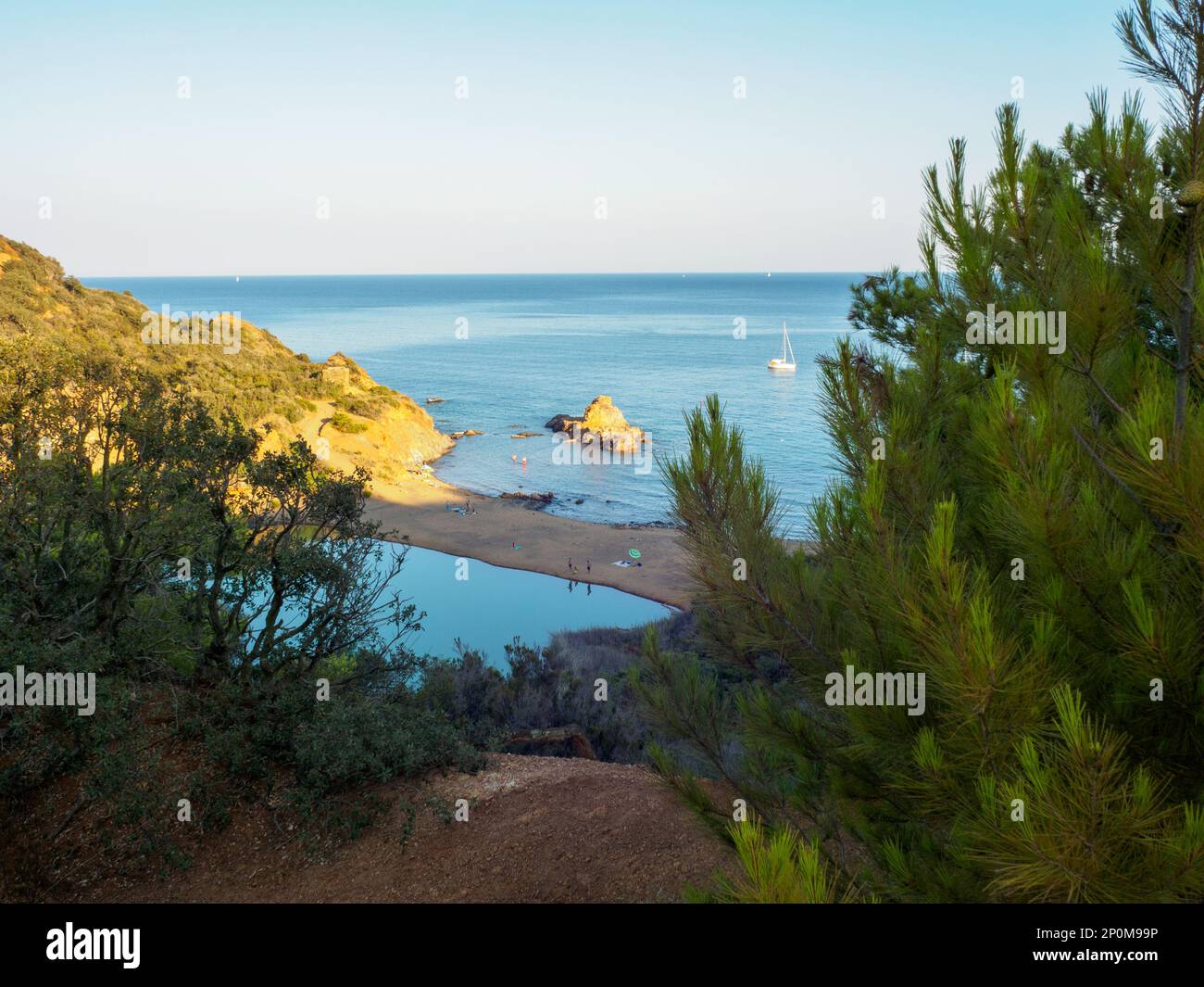Terranera lake at Elba Island, Italy Stock Photo - Alamy
