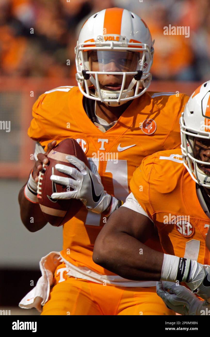 November 12, 2016: Tennessee quarterback Joshua Dobbs (11) is seen ...