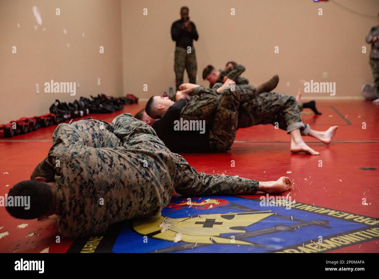 U.S. Marines from various units grapple during a Martial Arts ...