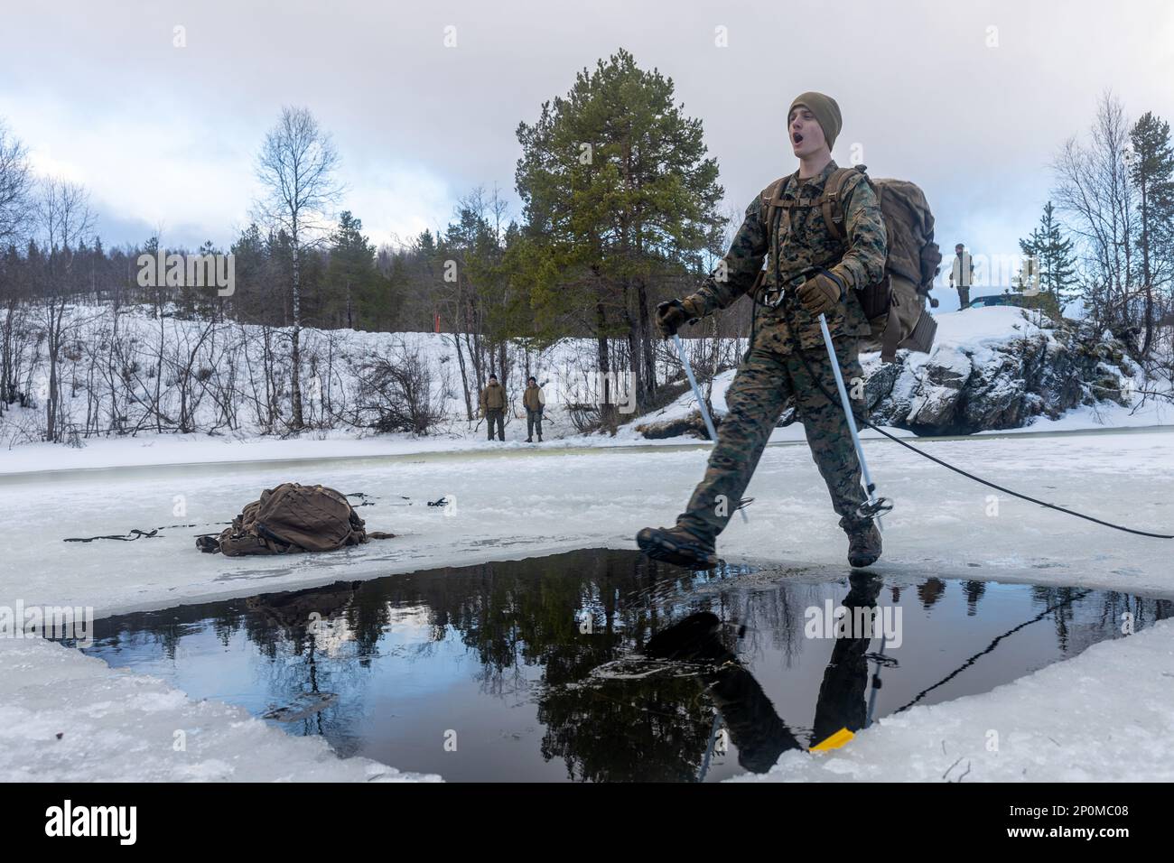 U.S. Marine Corps Cpl. Benjamin Roberson, a motor vehicle operator with ...