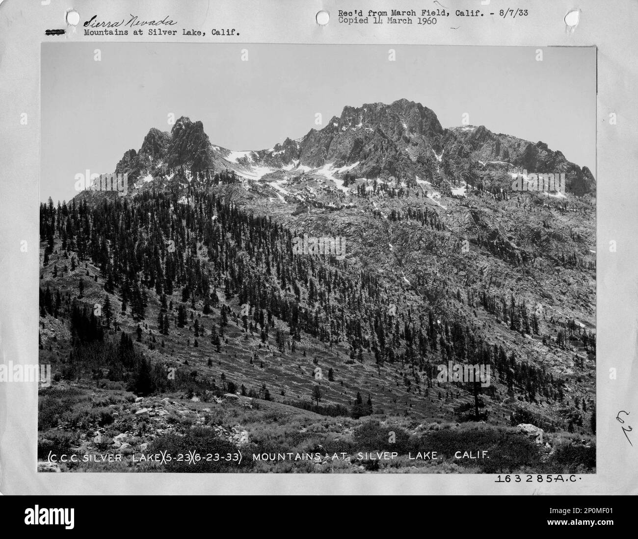 California - Sierra Nevada Mts, Aerial Photograph Stock Photo - Alamy