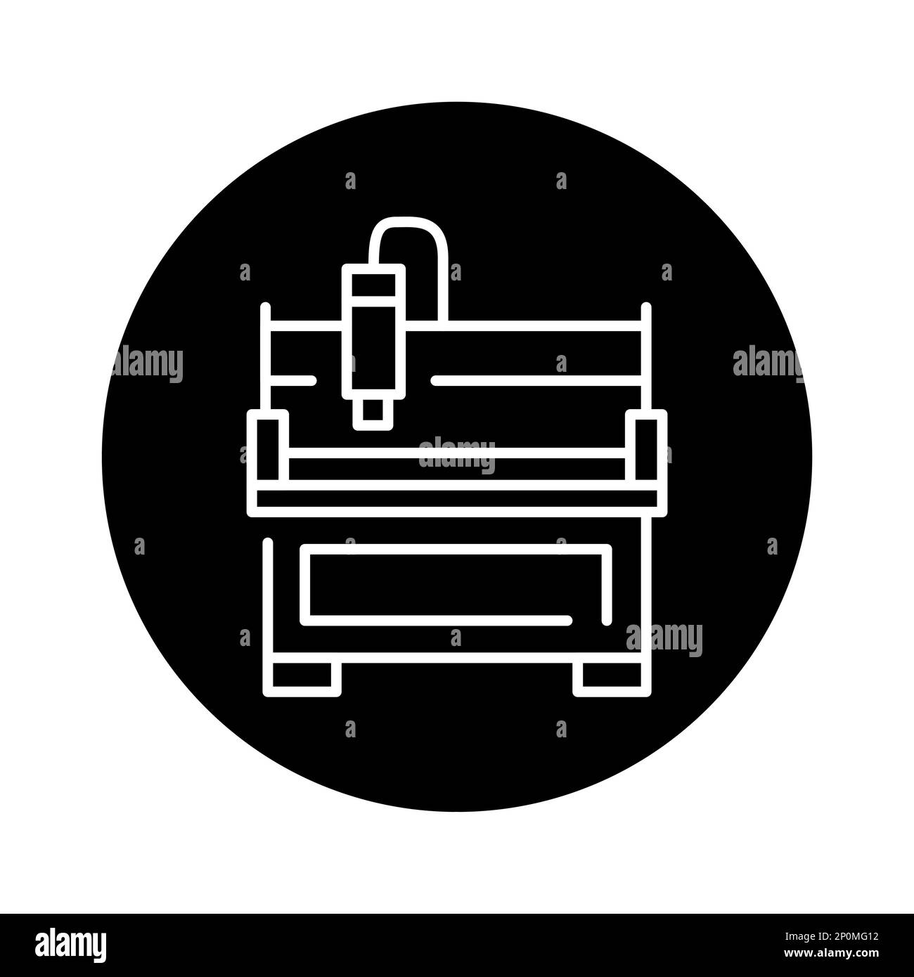 Forming machine сolor line icon. Metal work. Pictogram for web page ...