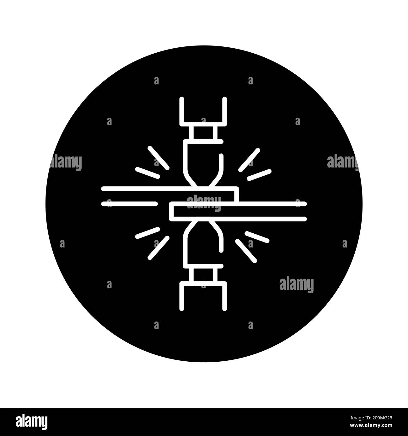 Spot welding сolor line icon. Metal work. Pictogram for web page Stock ...