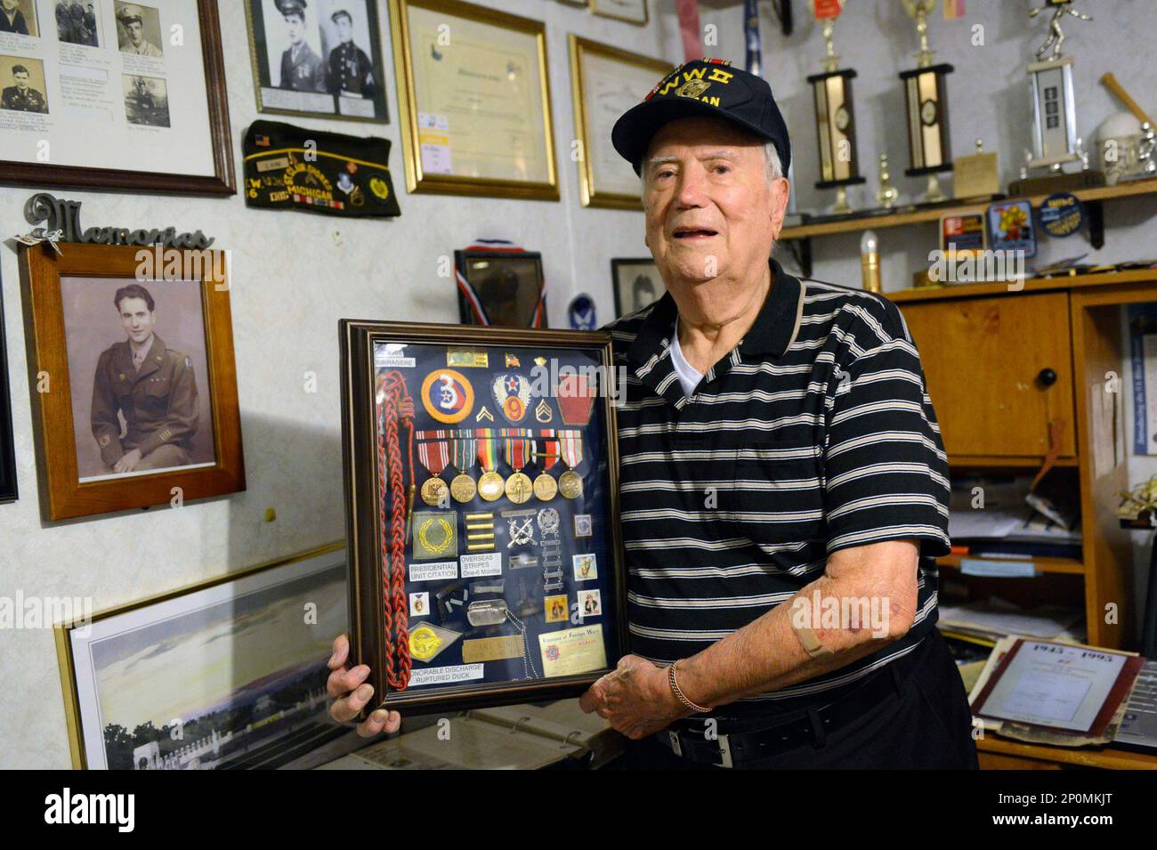 In this Oct. 11, 2016 photo, Carl King, 92, talks about his time in the ...