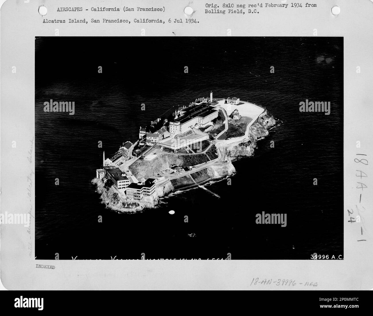 California - Alcatraz Island, Aerial Photograph Stock Photo - Alamy