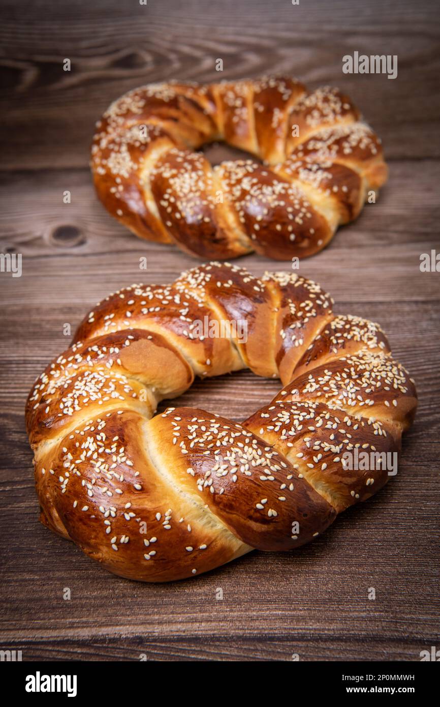 Sesame Milk Bread in a Crown Stock Photo - Alamy