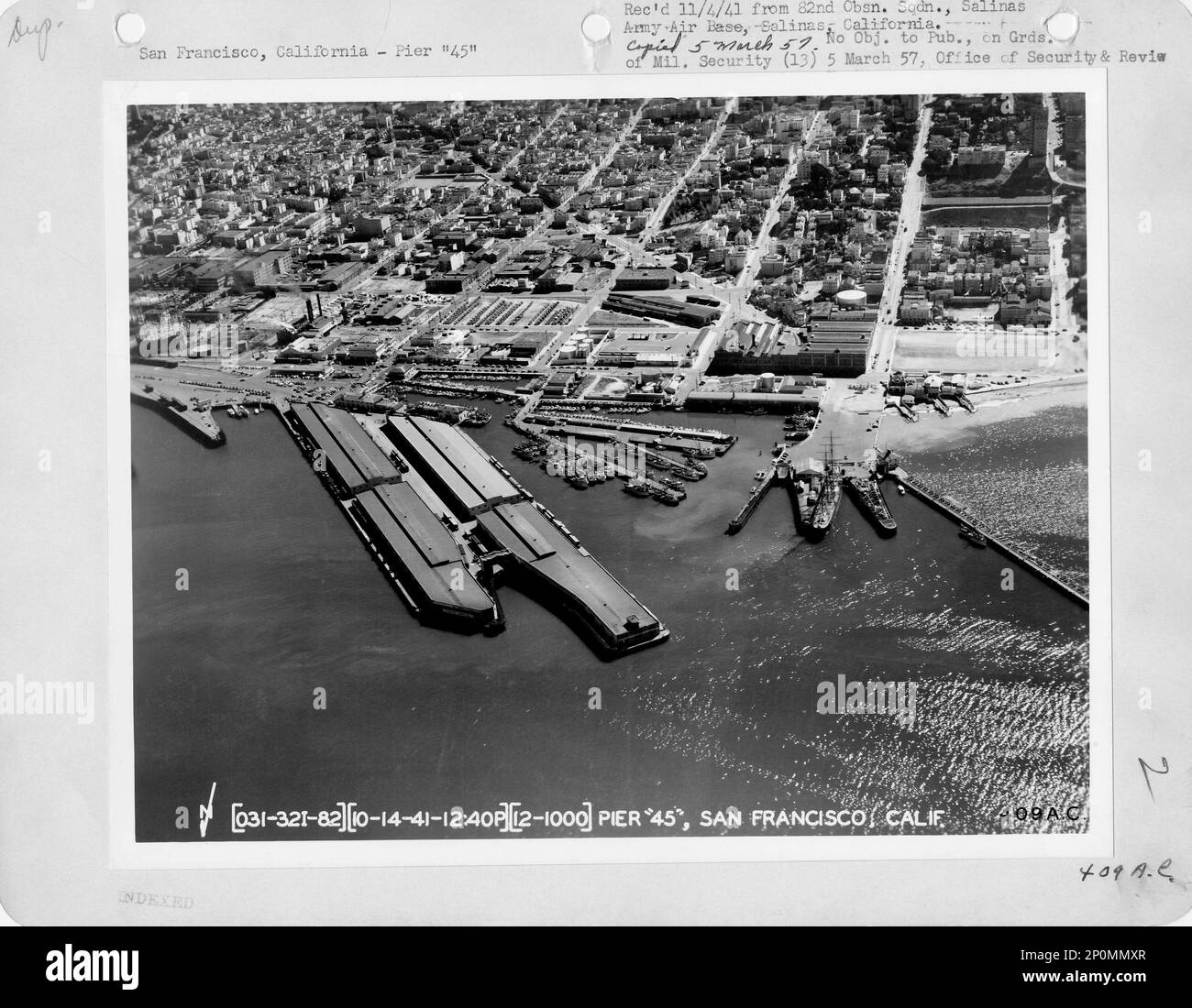 California - San Francisco Docks, Aerial Photograph Stock Photo - Alamy