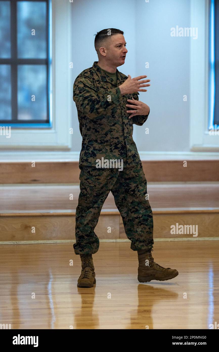 U.S. Marine Corps Sgt. Maj. Todd Colwell, sergeant major of 2d Marine ...