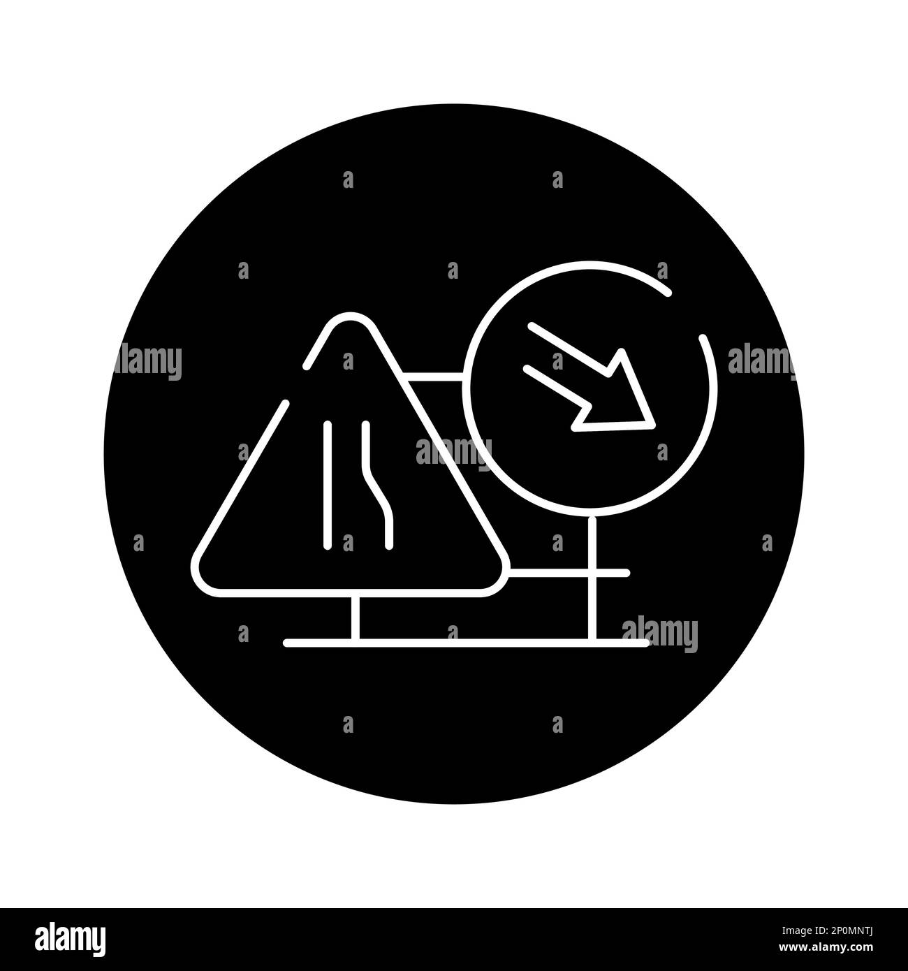 Road repair olor line icon. Road construction. Pictogram for web page ...