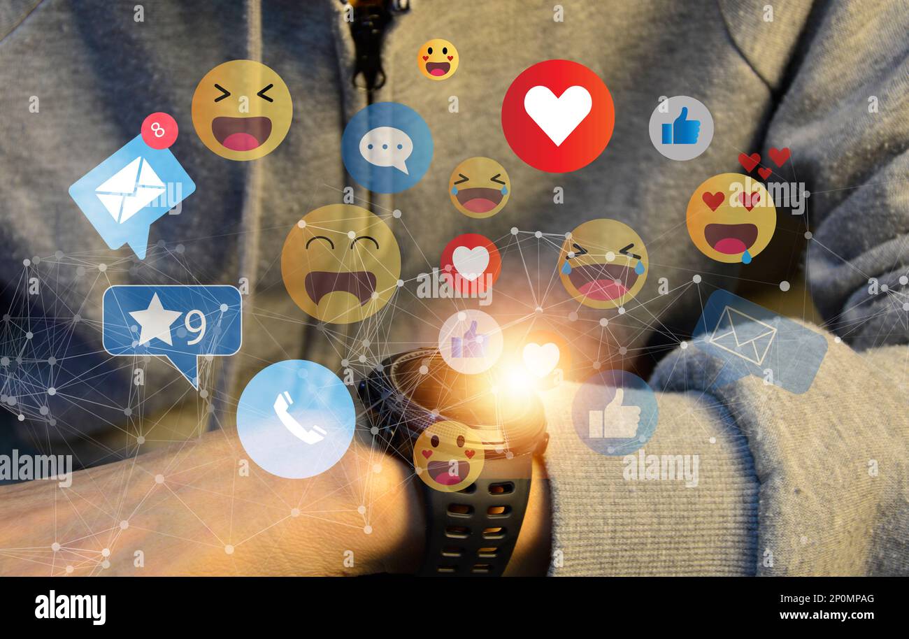 Use of social media and digital smartwatches The concept of living on ...